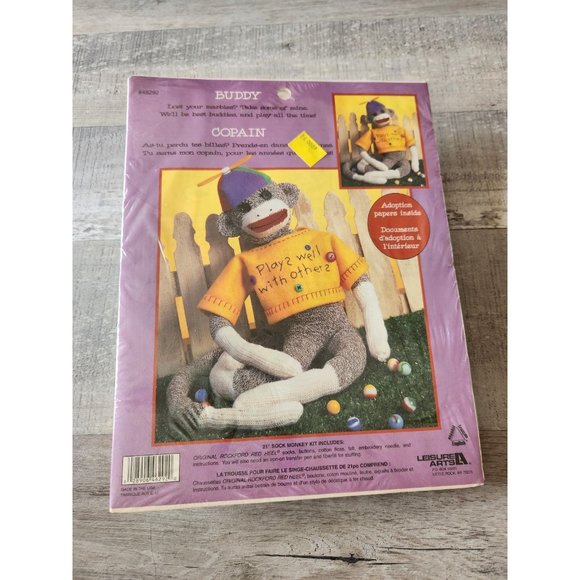 Leisure Arts | Other | Vintage Leisure Arts 2 Sock Monkey Craft Kit ...